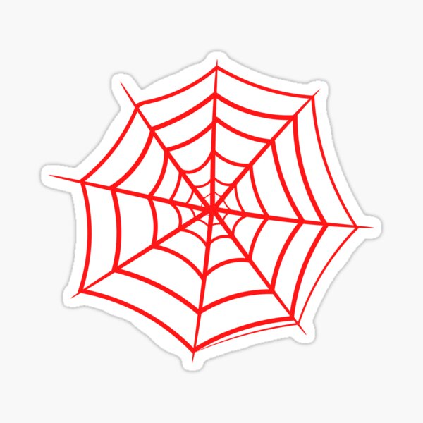 "Spiders Web Red Design Sticker" Sticker for Sale by BetterLifeToday ...