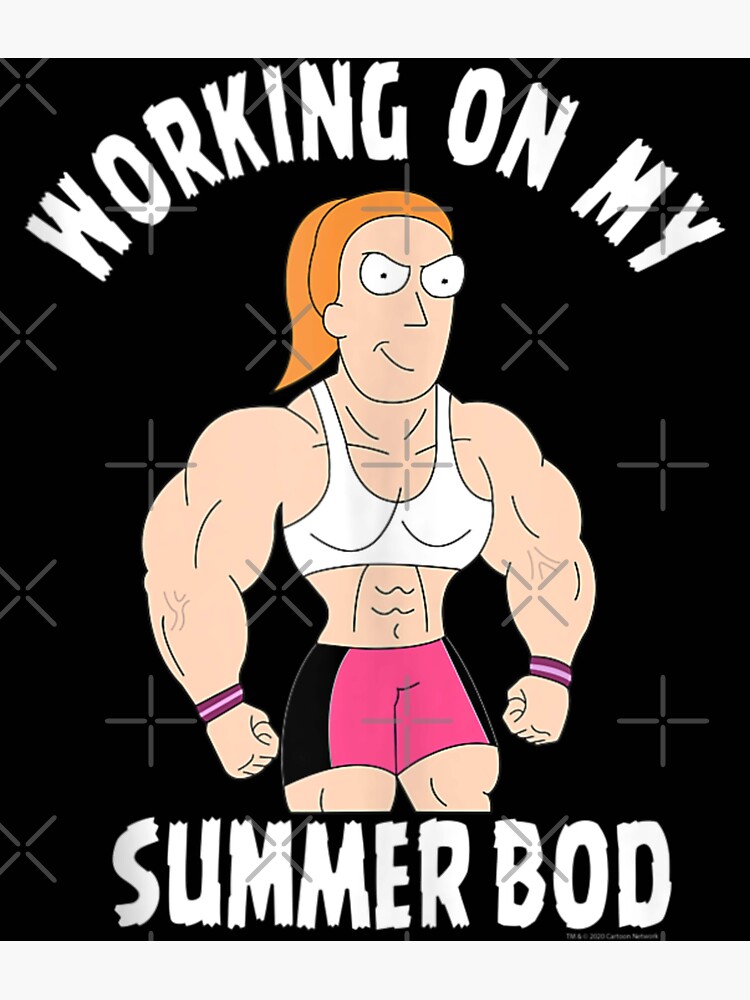 "Working on my Summer Body" Sticker for Sale by ToriBrock | Redbubble