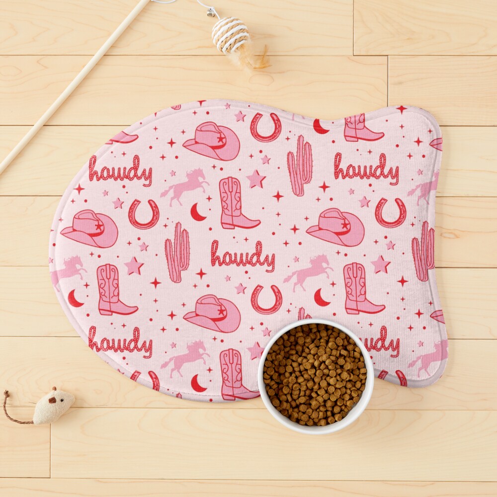 "Pastel Cowboy Hat and Boot Pattern Pink Cowgirl Aesthetic" Poster for ...