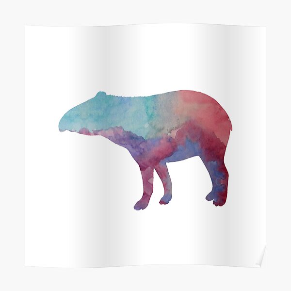 "Tapir Art" Poster by TheJollyMarten | Redbubble