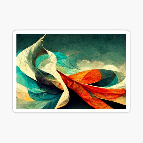 "Bird illustrate the shape of wind abstract color" Sticker for Sale by ...