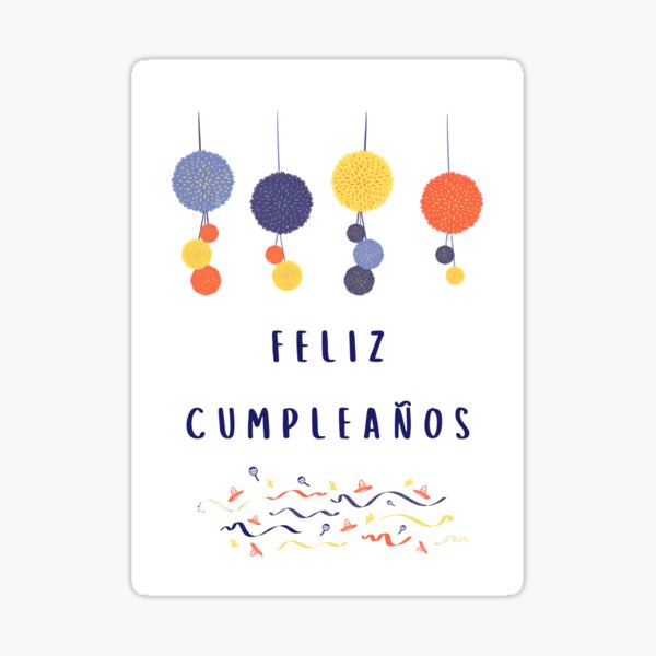 "Feliz cumpleaños (happy birthday in Spanish) (tarjeta de cumpleaños ...
