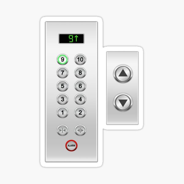 "Elevator Elevator Buttons Elevator" Sticker by mooon85 | Redbubble