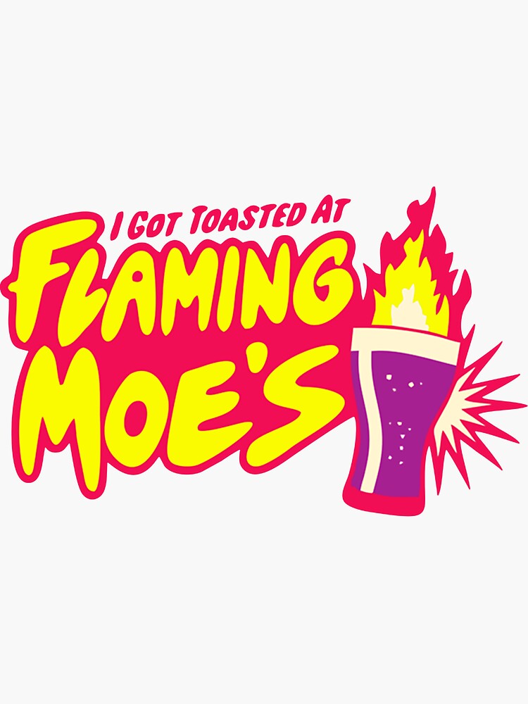"Flaming Moes" Sticker for Sale by DonVirGip77 | Redbubble