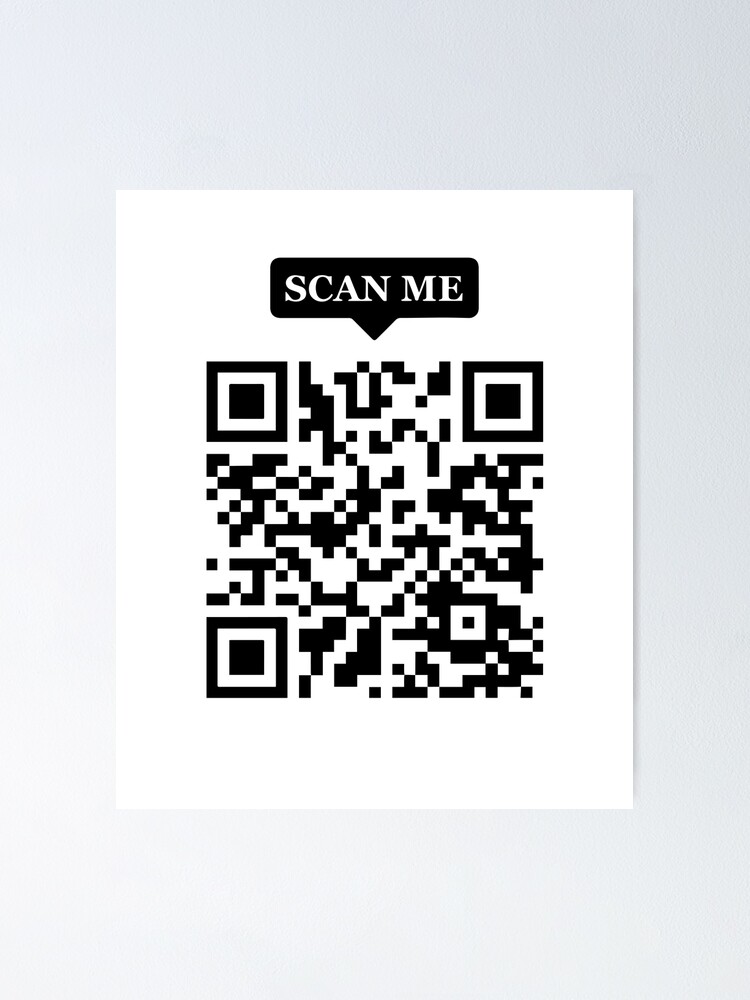 "Rickroll barcode" Poster for Sale by ZeDesign7 | Redbubble