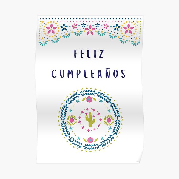 "Feliz cumpleaños (happy birthday in Spanish) (tarjeta de cumpleaños ...