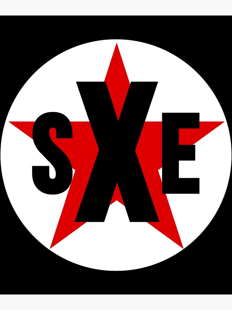 "sXe Straight Edge Socialist Red Star Logo " Art Print for Sale by DaniaTalave | Redbubble