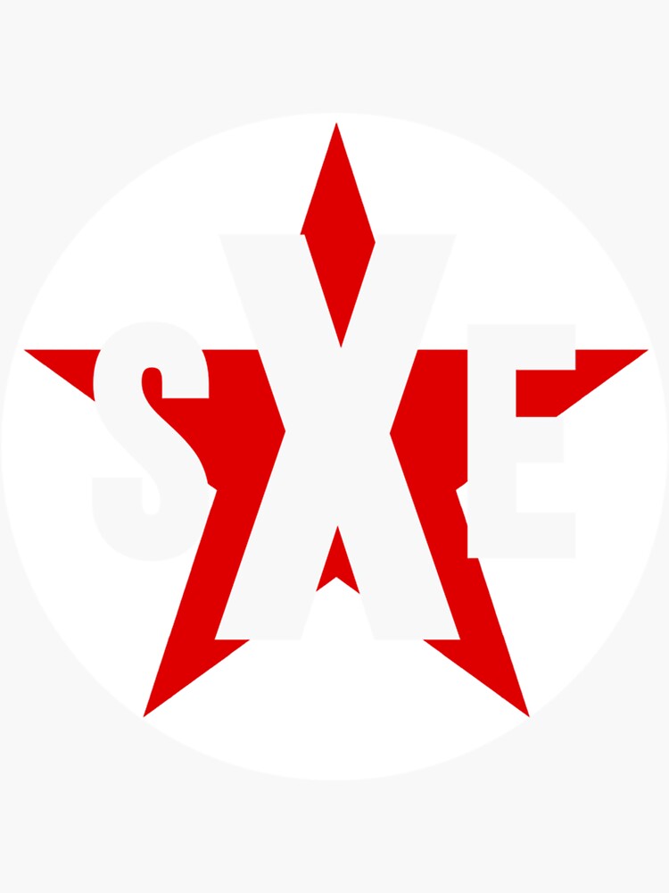 "sXe Straight Edge Socialist Red Star Logo " Sticker for Sale by DaniaTalave | Redbubble