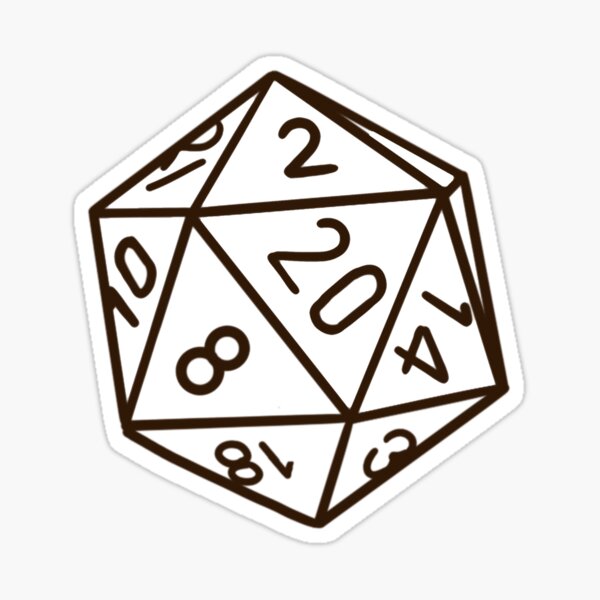 "D20 " Sticker for Sale by Monakaliza | Redbubble