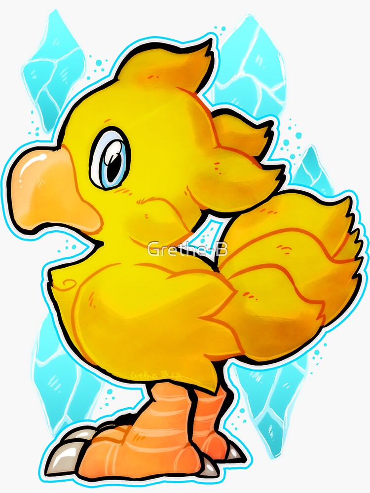 Chocobo Sticker By Grethe B Redbubble