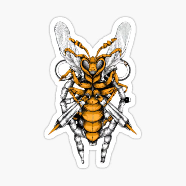 "Knight Wasp" Sticker for Sale by binarty | Redbubble