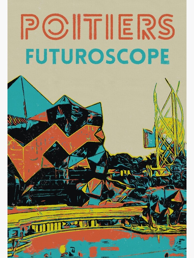 Lámina fotográfica «Poitiers Francia viaje vintage, vista del Parque de las Ciencias Futuroscope ...