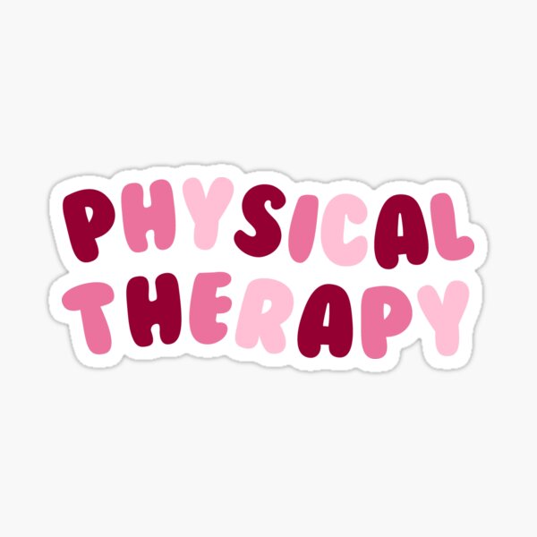 "wavy physical therapist, cute pink physical therapy" Sticker for Sale ...