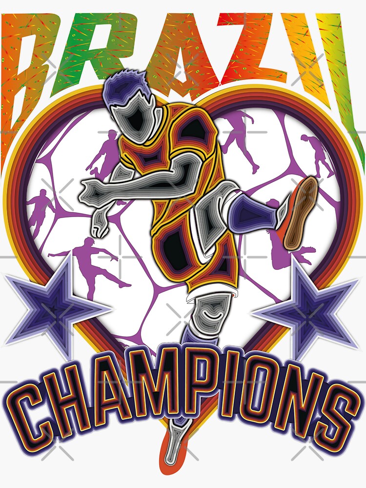 "BRAZIL SOCCER WORLD CUP " Sticker for Sale by greatatlas | Redbubble