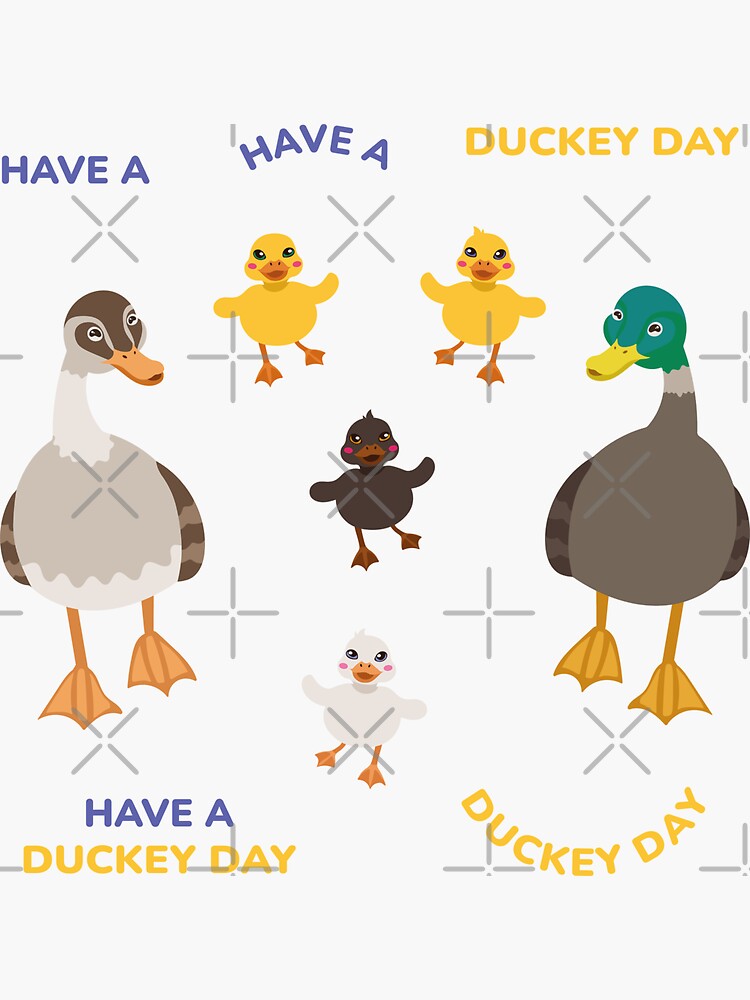 "Ducks Doing Cute Things" Sticker for Sale by Seormajia | Redbubble