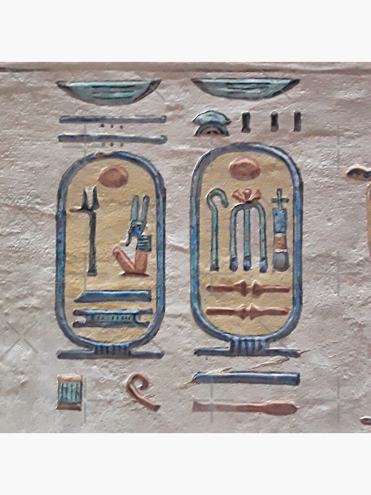 "Pharaoh Ramses III cartouche, ancient Egypt photography" Art Print for ...