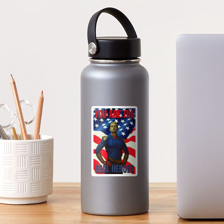 "Homelander You Guys Are The Real Heroes US Flag" Sticker for Sale by ...