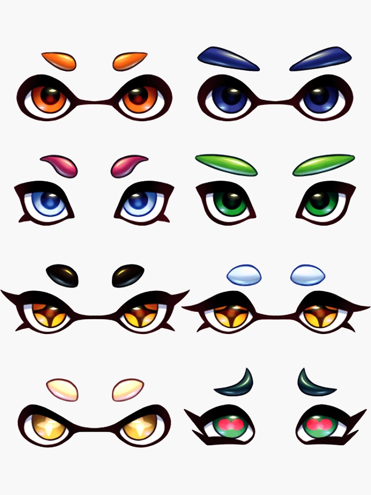 "Splat eyes" Sticker for Sale by MAGLOFF12 | Redbubble