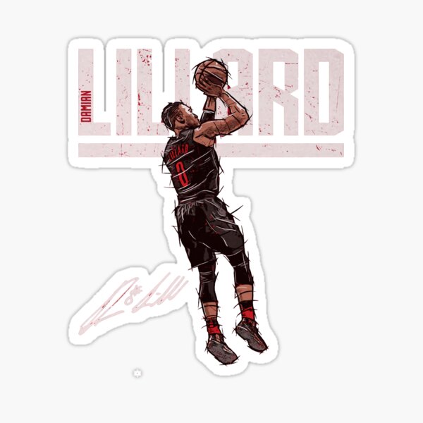 "Damian Lillard Hyper" Sticker for Sale by richardreesep | Redbubble