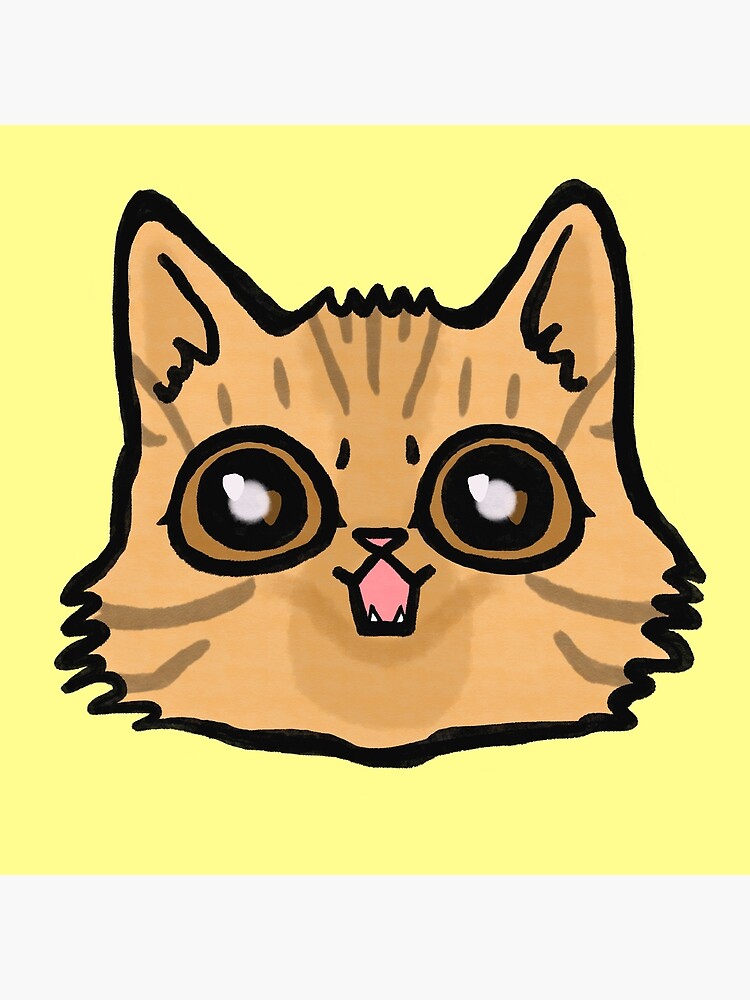 "happy cheese tabby cat 8" Poster for Sale by zitten | Redbubble
