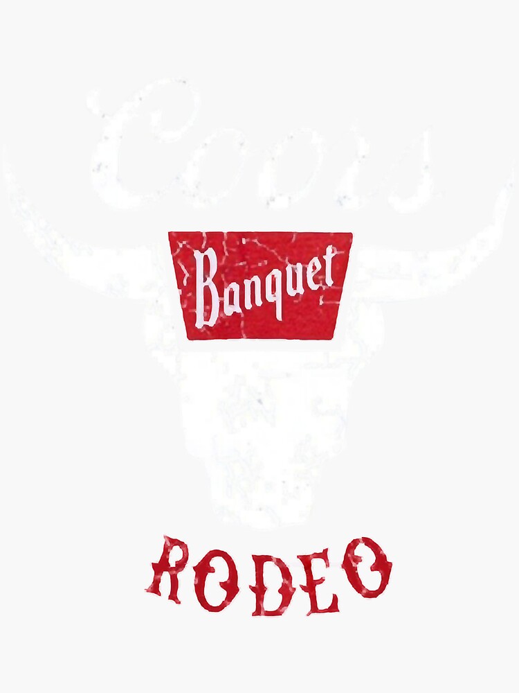 "Coors Banquet Rodeo Logo Distressed" Sticker for Sale by ocampoajke ...