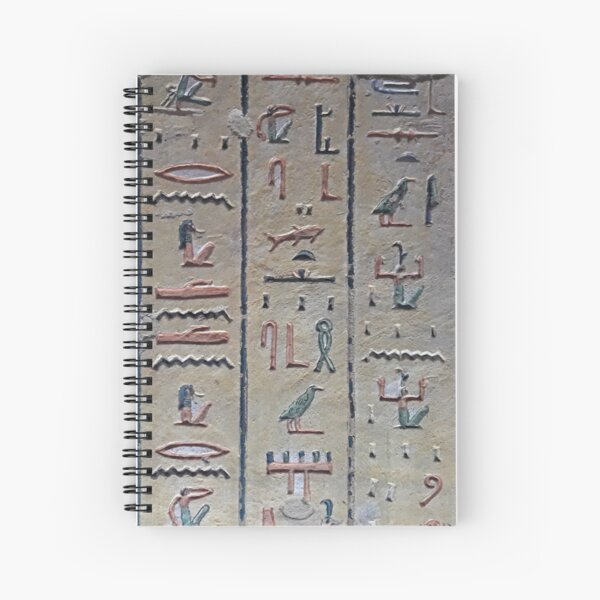 Cuaderno de espiral «Jeroglíficos, tumba de Kha-em-Waset, hijo del ...