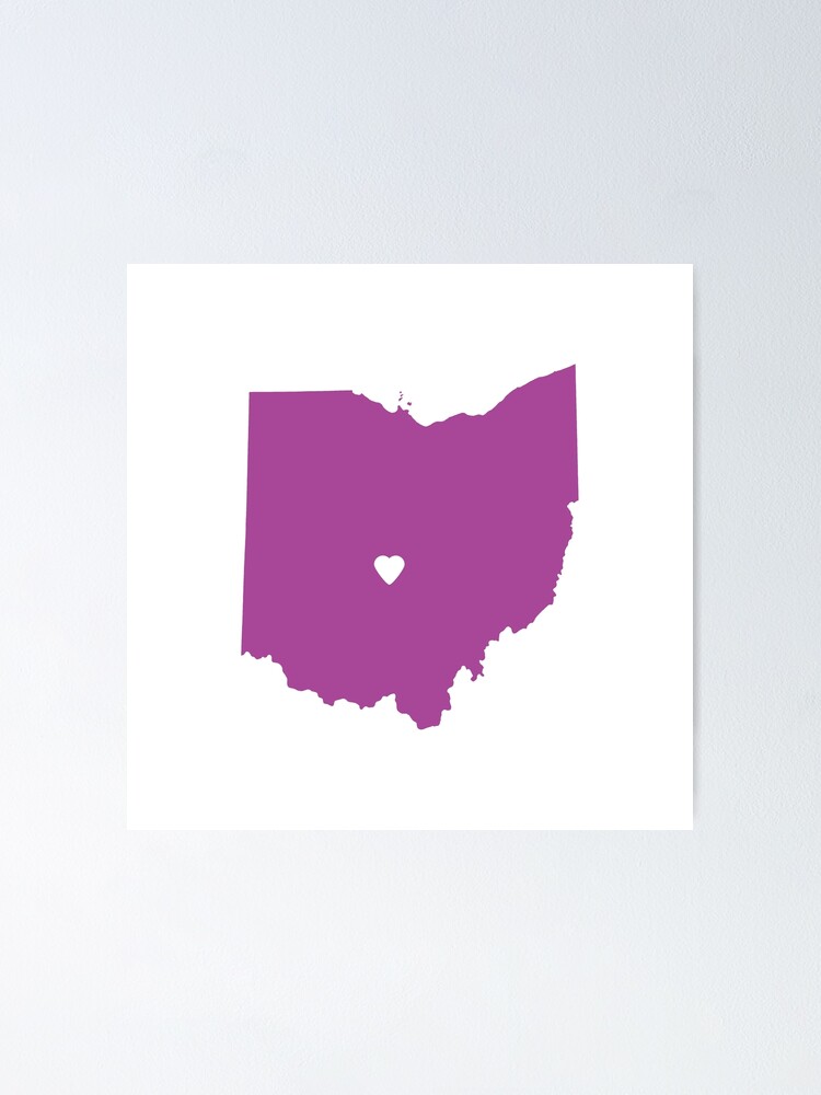 "Ohio Love in Purple" Poster for Sale by Maren Misner | Redbubble