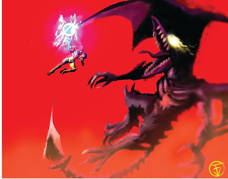 "Samus vs Ridley" by felipev | Redbubble
