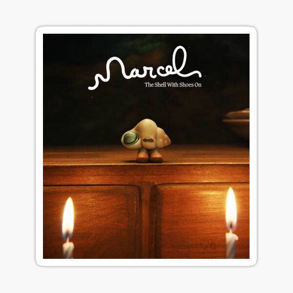 "Marcel The Shell With Shoes On Film" Sticker for Sale by hasleyfoster ...