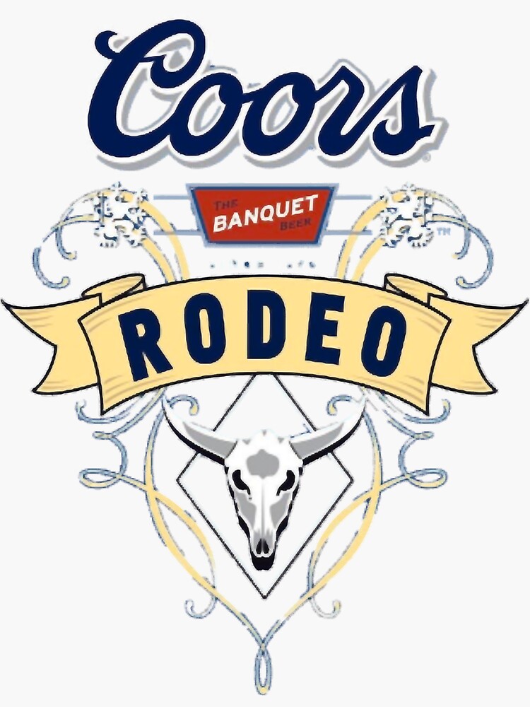"Coors Banquet Rodeo Logo Distressed" Sticker for Sale by ocampoajke ...