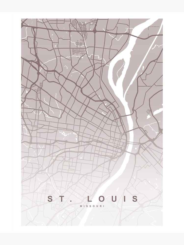 "St. Louis Map Art " Poster for Sale by BellaAuror | Redbubble