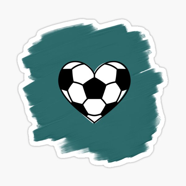 "FOOTBALL HEART" Sticker for Sale by MirillaShop | Redbubble