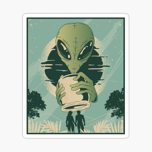 "Kopie von Alien Waving T-Shirt I Aliens Greetings UFO" Sticker for ...