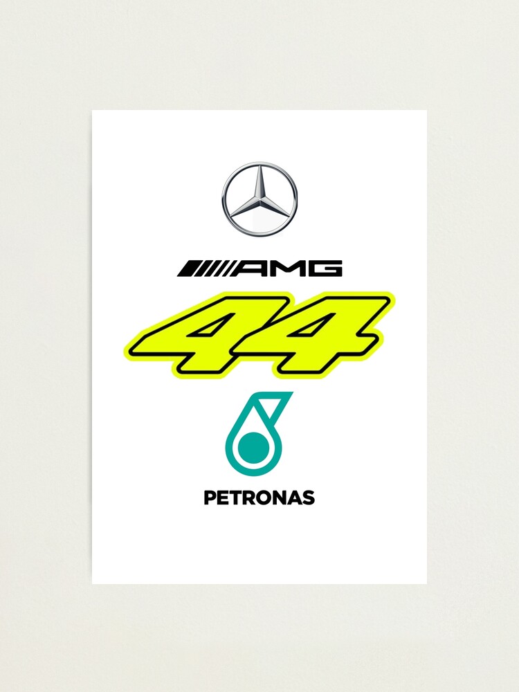 "Lewis Hamilton 44 Mercedes AMG Petronas Formula 1 Team Logos ...
