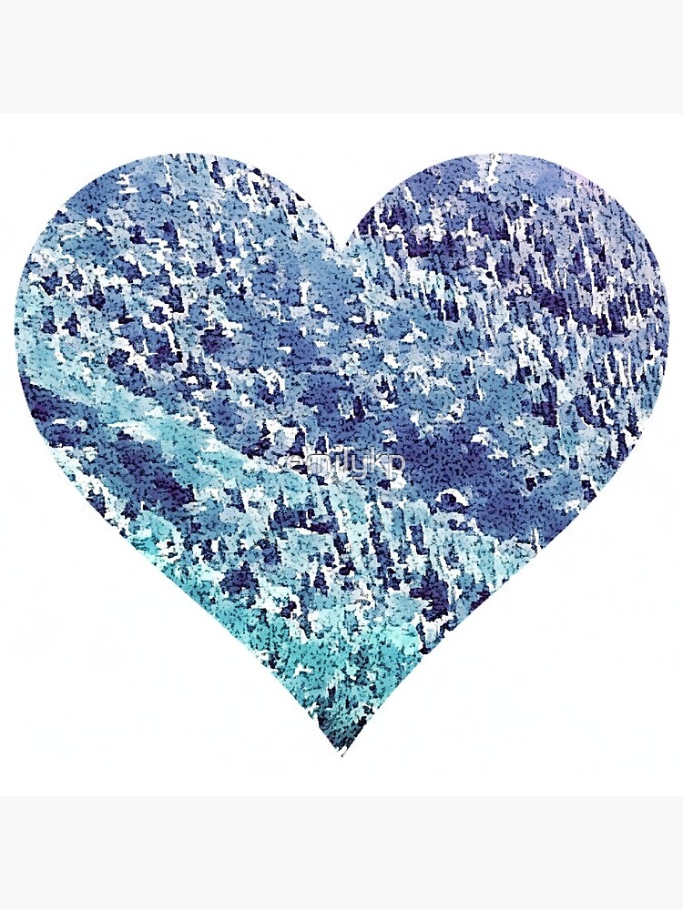 "Faded Blue Heart" Poster for Sale by emilykp | Redbubble