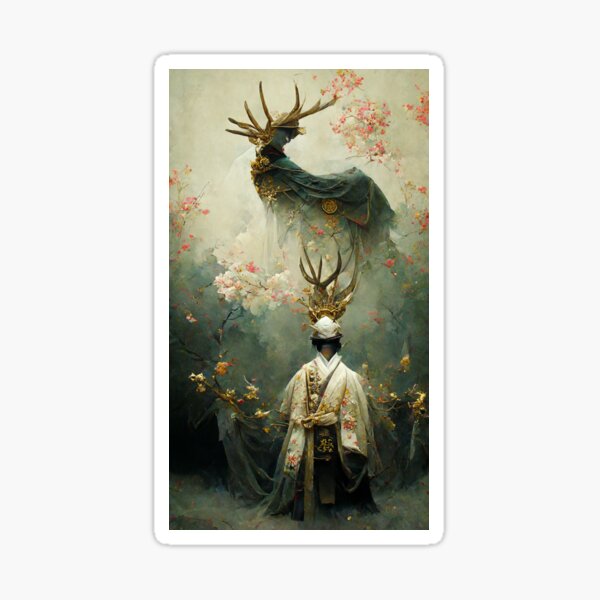 "The Deer Emperor" Sticker for Sale by noartist101 | Redbubble