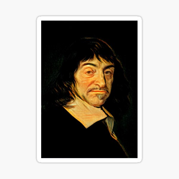 "Rene Descartes Artwork " Sticker for Sale by Suyogsonar25 | Redbubble