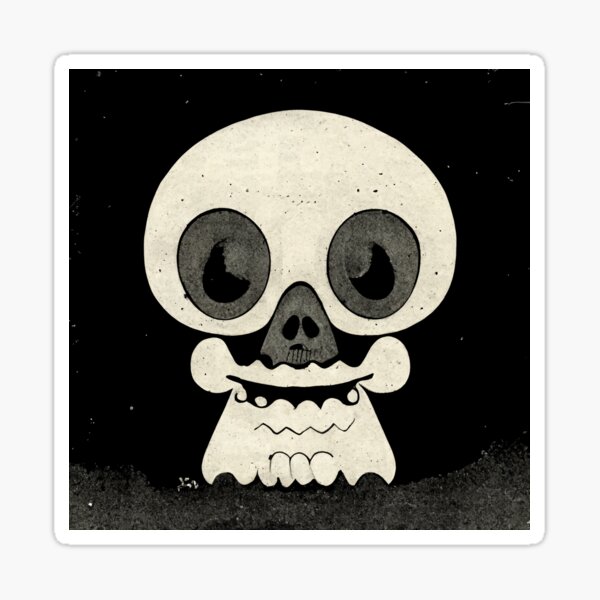 "Mr Skully" Sticker for Sale by noartist101 | Redbubble