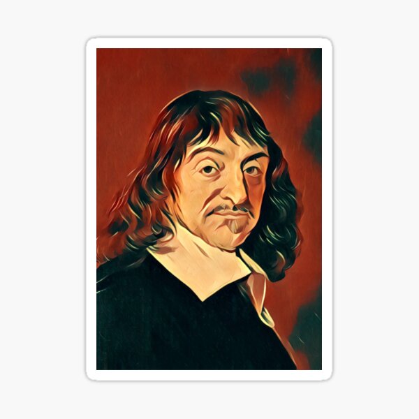 "Rene Descartes Artwork " Sticker for Sale by Suyogsonar25 | Redbubble