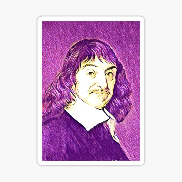 "Rene Descartes Artwork " Sticker for Sale by Suyogsonar25 | Redbubble