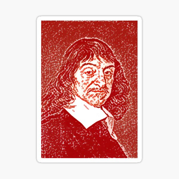"Rene Descartes Artwork " Sticker for Sale by Suyogsonar25 | Redbubble