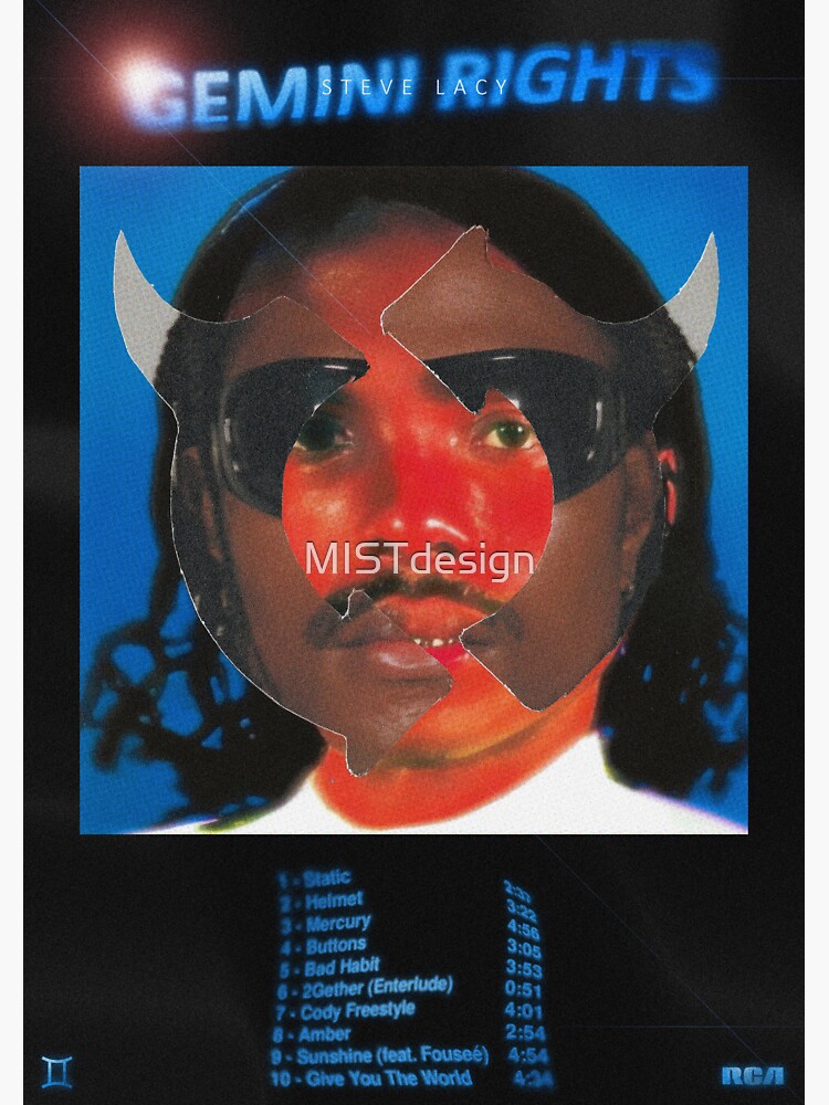 "Gemini Rights Steve Lacy album art" Sticker for Sale by MISTdesign ...