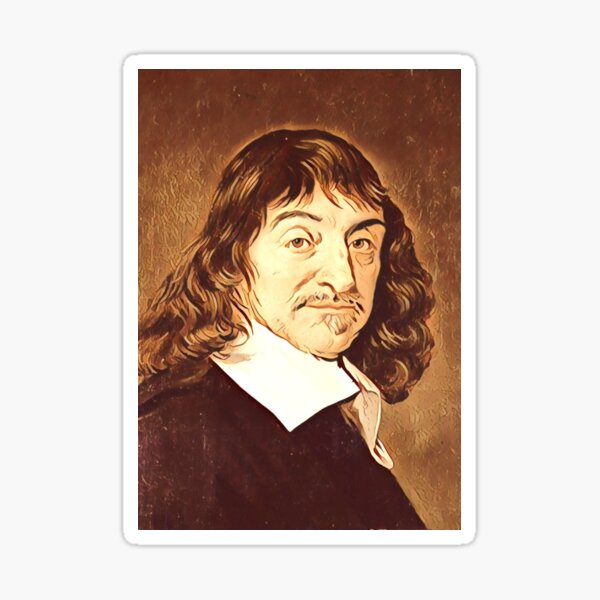 "Rene Descartes Artwork " Sticker for Sale by Suyogsonar25 | Redbubble