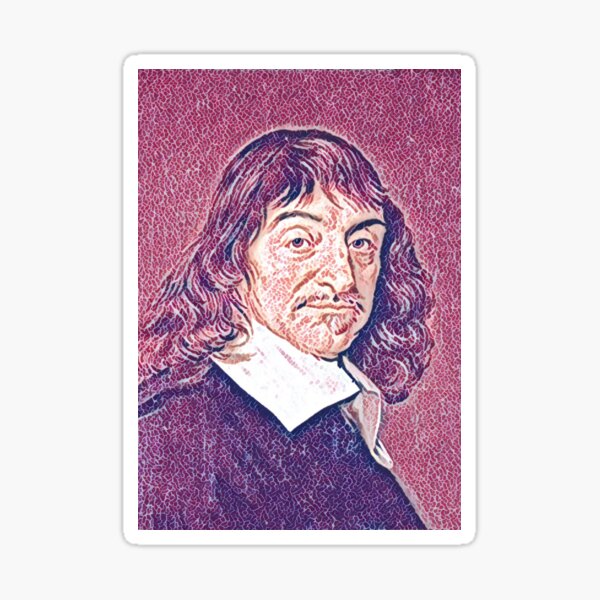 "Rene Descartes Artwork " Sticker for Sale by Suyogsonar25 | Redbubble
