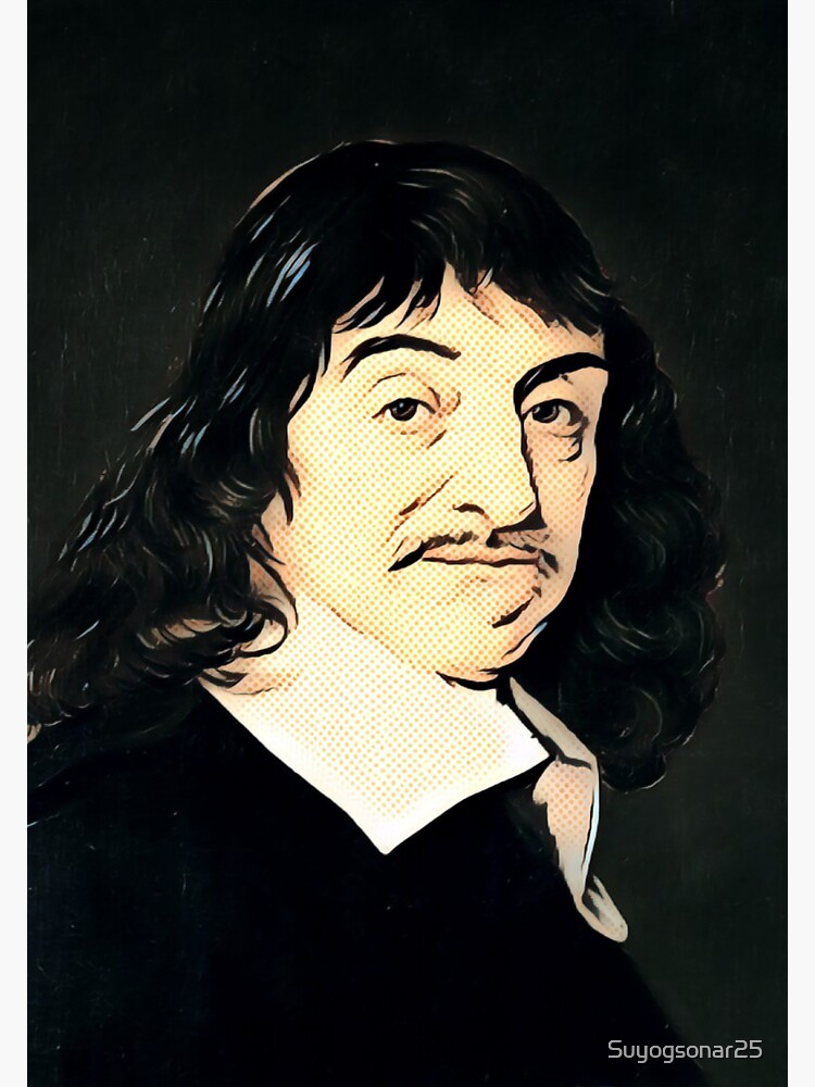 "Rene Descartes Artwork " Sticker for Sale by Suyogsonar25 | Redbubble
