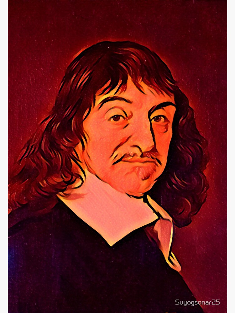 "Rene Descartes Artwork " Sticker for Sale by Suyogsonar25 | Redbubble