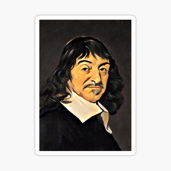"Rene Descartes Artwork " Sticker for Sale by Suyogsonar25 | Redbubble