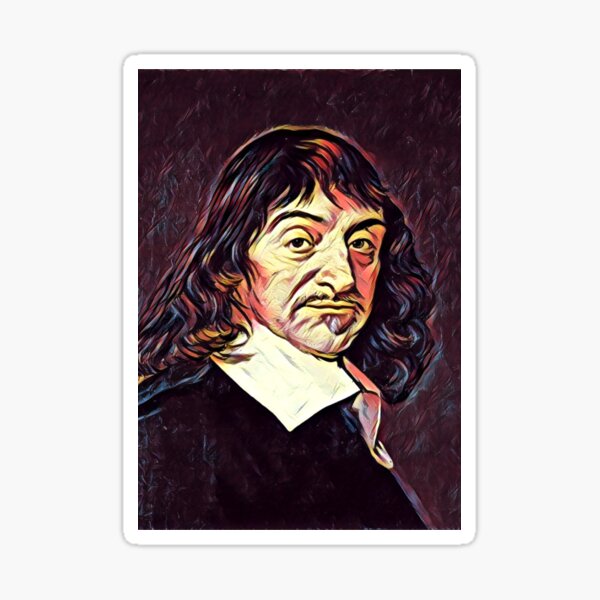 "Rene Descartes Artwork " Sticker for Sale by Suyogsonar25 | Redbubble