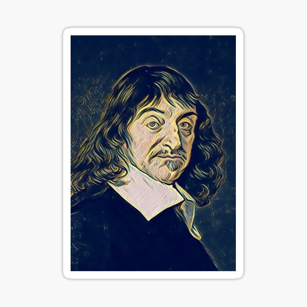 "Rene Descartes Artwork " Sticker for Sale by Suyogsonar25 | Redbubble