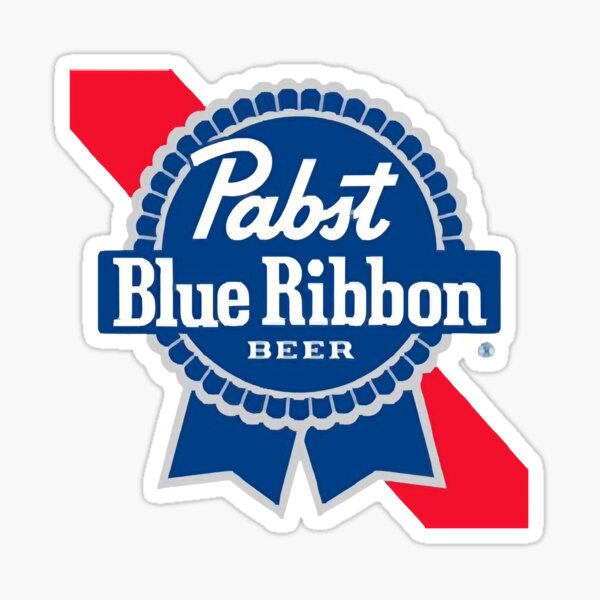 "Pabst Blue Ribbon" Sticker for Sale by ThomasSeale | Redbubble